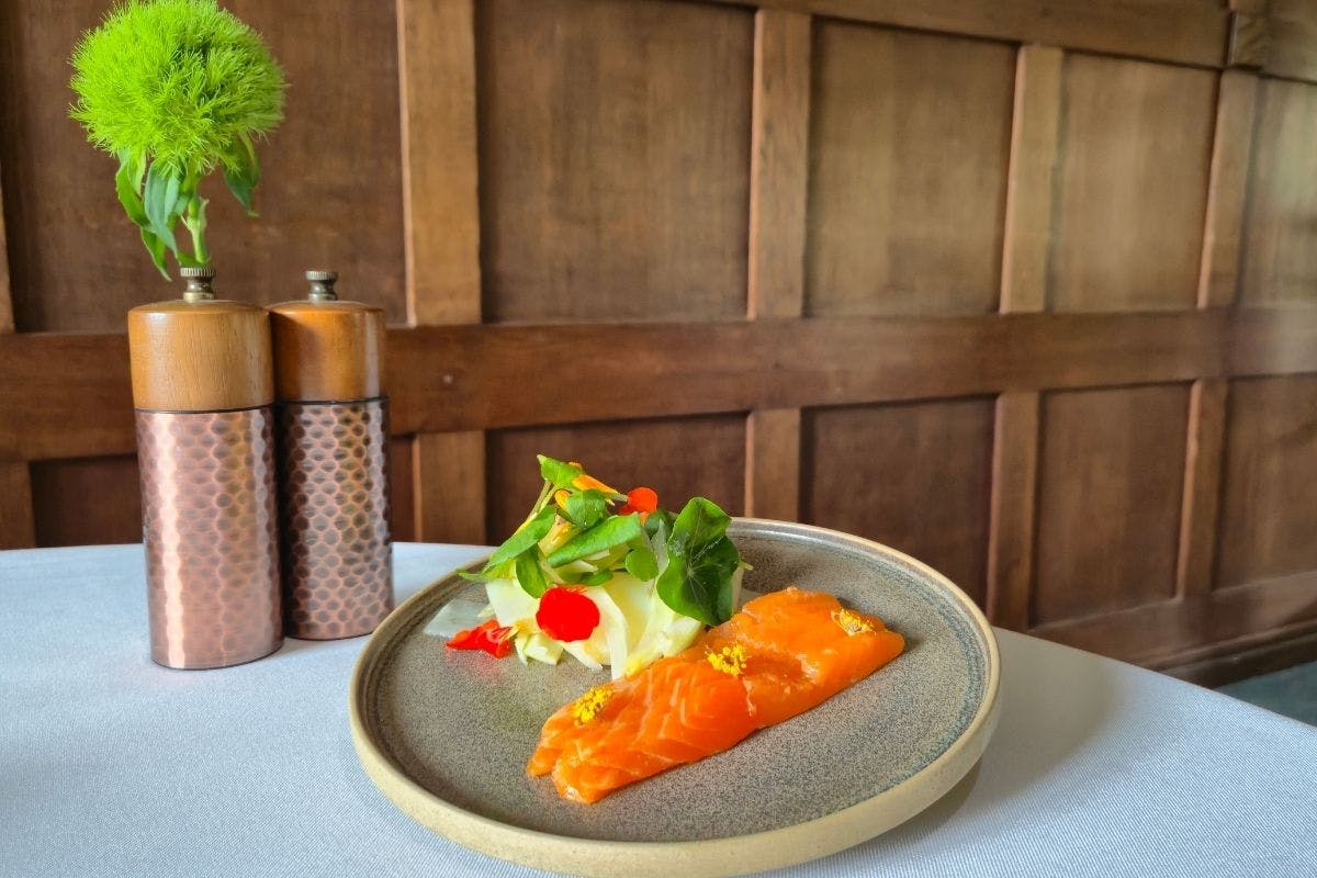 820 Gin cured chalk stream trout - The Montagu Arms